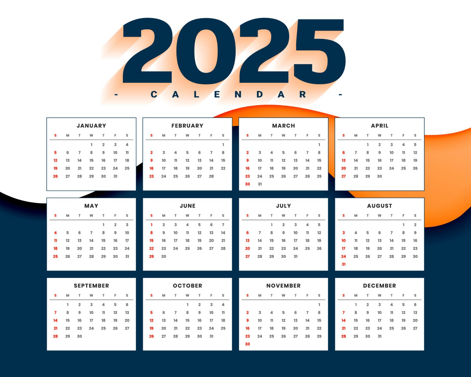 Calendar 2026 — Free Monthly Calendar with Holidays